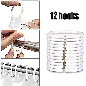 Mitterm Boho Bathroom Rugs Sets 2 Piece with Fabric Shower Curtain Bathroom Decor Sets Non Slip Diatomaceous Earth Bath mats for Bathroom Extra Absorbent Fast Water Drying for Boys,Girls(Beige/Cream)