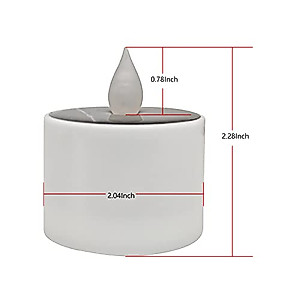 Solar Lantern Lights Candles Waterproof, Flameless Rechargeable Warm White Flickering Reusable LED Candle Lights Dusk to Dawn Outdoor Lighting for Garden Outdoor Camping Home Decor, Pack of 6