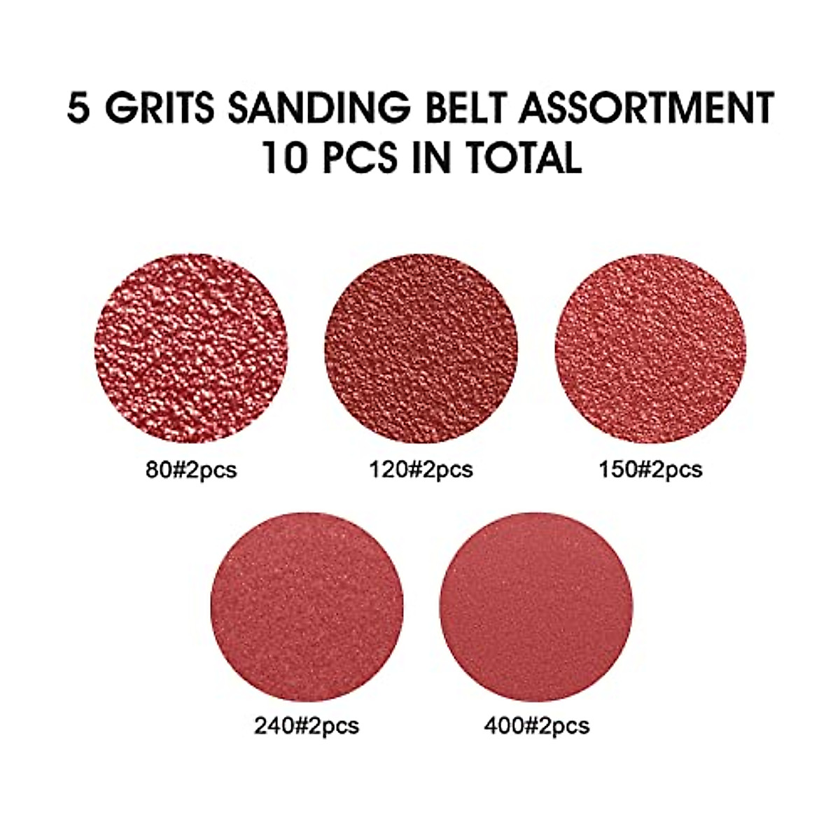 Sanding Belts 10 Pack 4×36 Inch Aluminum Oxide Sanding Belt for Belt Sander 2 Each of 80 120 150 240 400 Grits Belt Sander Paper