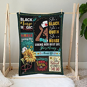 MUCHNEE Personalized Nurse Blanket Gift for Women, Nurse Throw Blanket, Nurse Gifts for Nurses Day, Birthday RN Gifts for New Nurses Nursing Students, Nurse Graduation Gifts, Nurse Practitioner Gifts