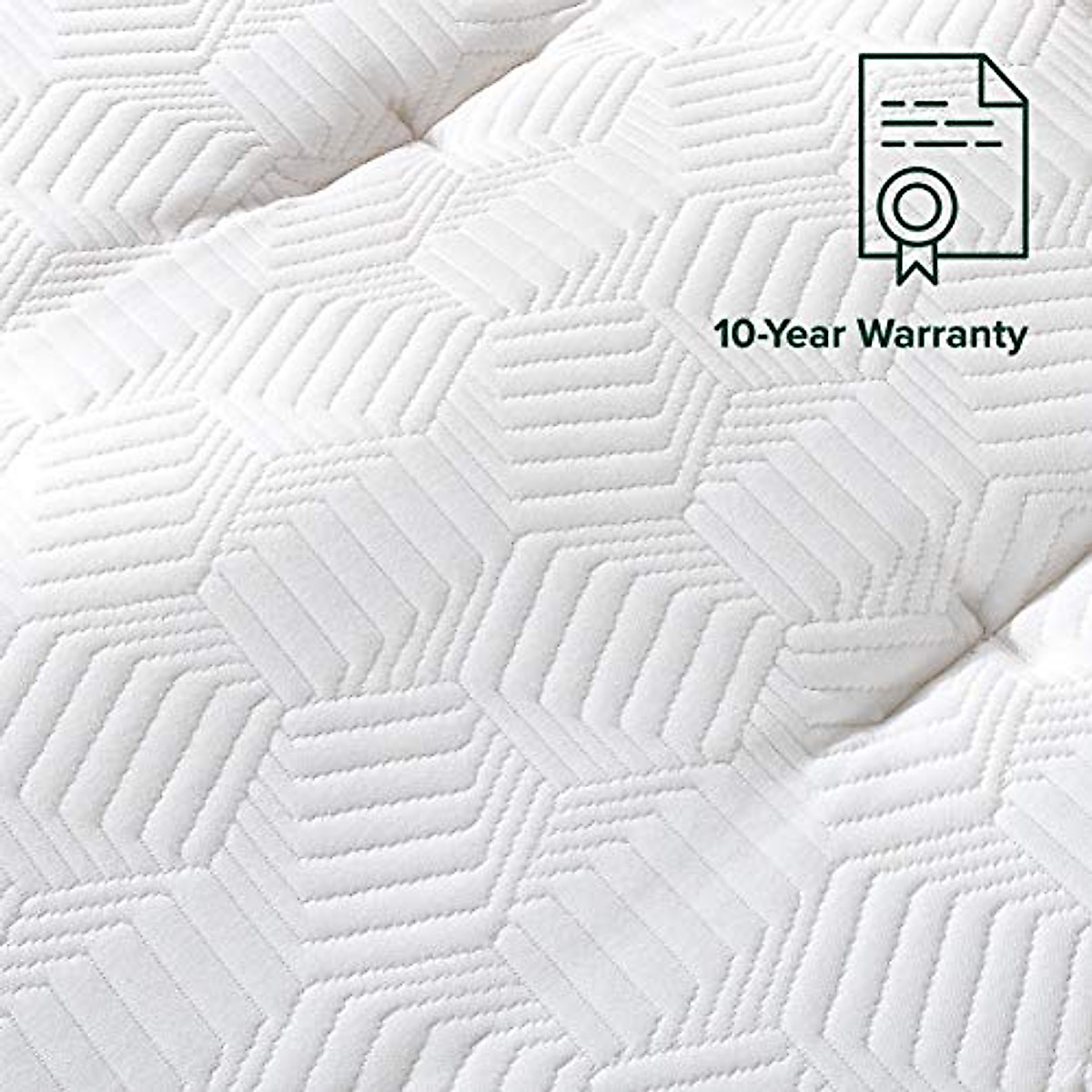 Zinus 13 Inch Euro Top Pocket Spring Hybrid Mattress / Pressure Relief / Pocket Innersprings for Motion Isolation / Bed-in-a-Box, King