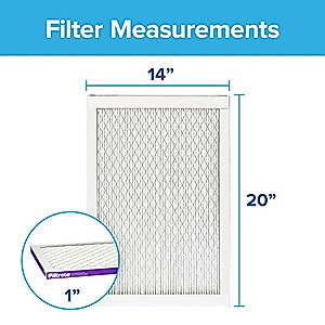 Filtrete 14x20x1 Air Filter, MPR 1500, MERV 12, Healthy Living Ultra-Allergen 3-Month Pleated 1-Inch Air Filters, 2 Filters