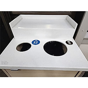 Recycle Sticker Trash Can Decal - Large Recycling Vinyl - 4 Pack (Black,Blue & Green) | ST - 019 (Size 5 Inches)