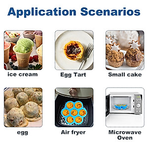 3 Pack Silicone Air Fryer Egg Bite Mold 8 Inch Large Silicone Egg Bite Mold for Air Fryer Reusable Egg Bite Pan with Lid, Alternative to Sous Vide Egg Bite Maker for Cooking Air Fryer Accessories