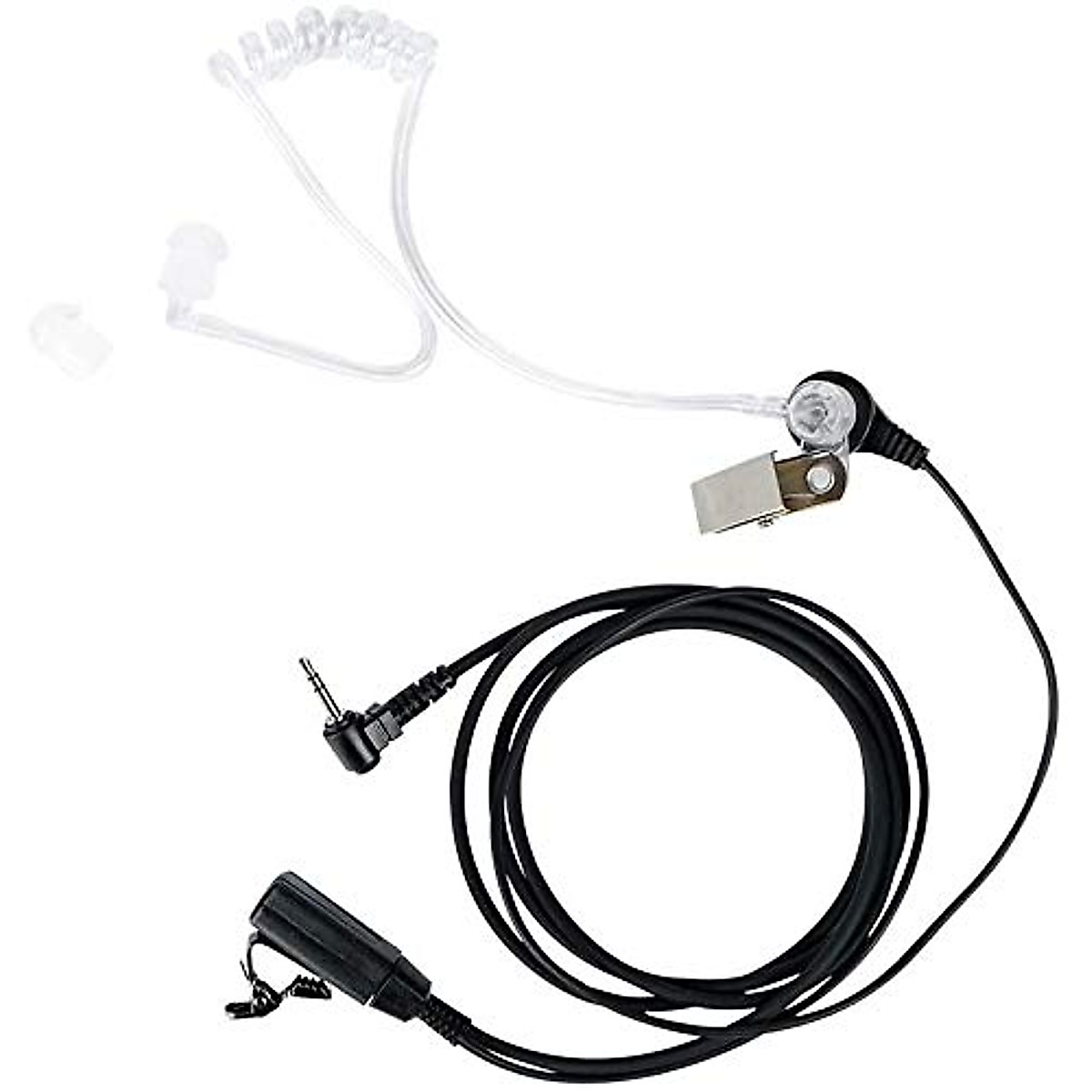 HEOPBIRD 1 Pin 2.5mm Walkie Talkie Earpiece with Mic Covert Acoustic Tube Headset for Motorola Talkabout MH230R MR350R T200 T200TP T260 T260TP T460 T600 T800 MT350R Two Way Radio Accessories 10 Pack