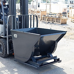 Titan Attachments 1 Cubic Yard Self-Dumping Hopper, Fork Lift Operated, Rated 6000 LB, Material Handling