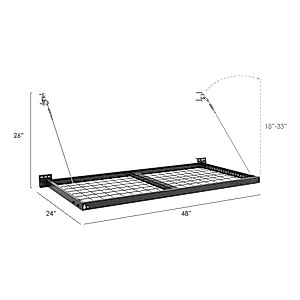 Armadillo Tough ARWS48B 2-Foot x 4-Foot Wall Mounted Shelf