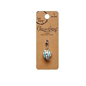 Beads Charmalong Rhodium Teapot Charm by Bead Landing