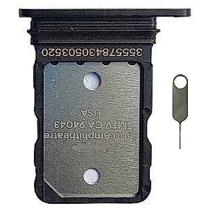 Ubrokeifixit for Google Pixel 6a 6.1" Sim Card Tray Slot Holder Replacement for Google Pixel 6a 6.1" GX7AS GB62Z G1AZG 2022,with Eject Pin (Pixel 6a-Charcoal)