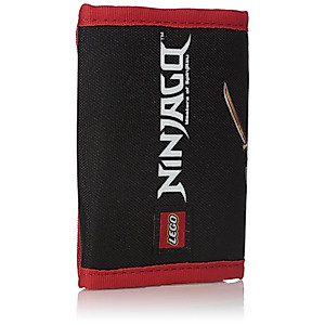 LEGO Trifold Wallet, Kids Unisex Wallet for Boys and Girls, with Clear ID Window, Card and Cash Pockets and Secure Hook and Loop Closure, Ninjago Team