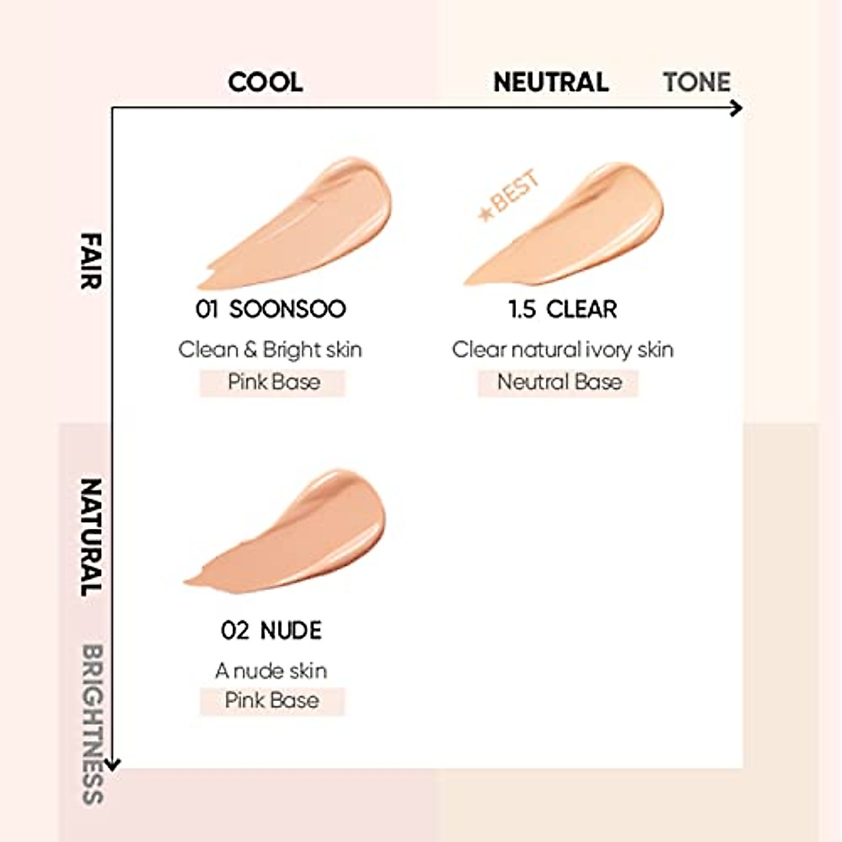 AMUSE Dew Jelly Vegan Cushion Foundation Glow Dewy Finish Clean Beauty Dry and Sensitive Skin Eco-Friendly 1.5 CLEAR