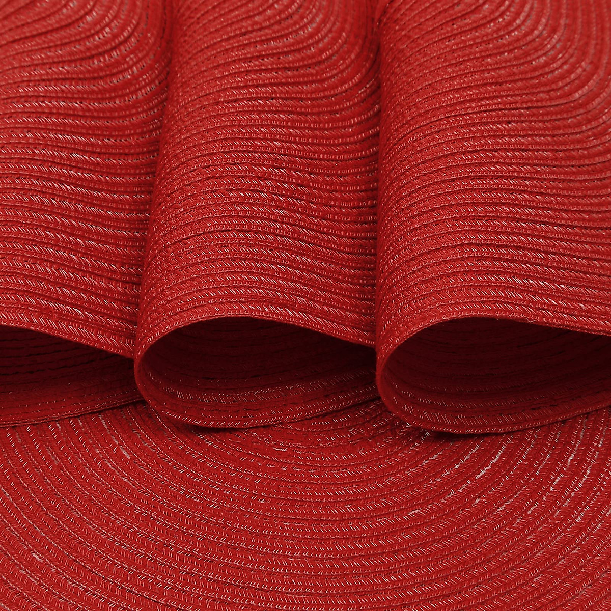 SHACOS Round Braided Placemats Set of 8 Washable 15 inch Round Table Mats Non Slip Woven Place Mats for Dining Table (Red, 8)