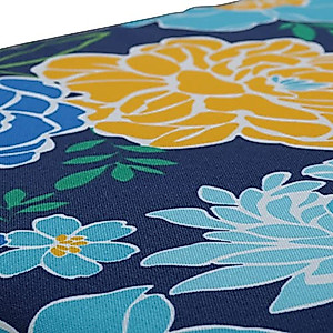 Pillow Perfect Outdoor/Indoor Spring Bling Blue Tufted Seat Cushions (Round Back), 1 Count (Pack of 1), 2