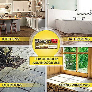 Harris Roach Gel, Ready to Use Cockroach Killer for Indoor and Outdoors, Extra Large Size 60g