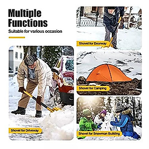 Foldable Emergency Shovel with Extendable Handle, Aluminum Lightweight Ski,Garden for Car,Outdoor Shovel Camping