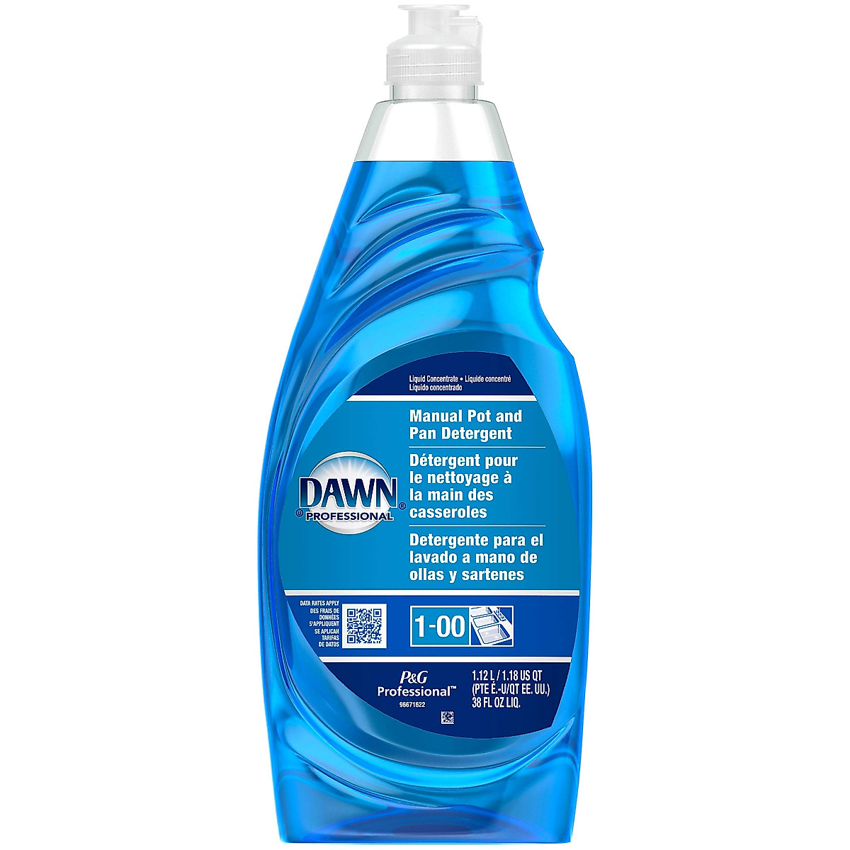 Dawn 45112 Dishwashing Liquid, Original, 38 oz, 1/BT, Blue