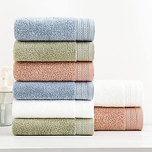 sense gnosis Pink Hand Towels Set of 2 100% Terry Cotton Towel Super Soft Highly Absorbent Decorative Hand Towels for Bathroom 13" X 29"