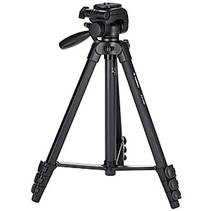 Velbon 301482 Family Tripod EX-440 4-Stage Lever Lock, Total Height 60.2 inches (153 cm), Leg Diameter 0.8 inches (20 mm), Small Size, 3-Way Head Head, Compatible with DIN Standard Quick Shoes,