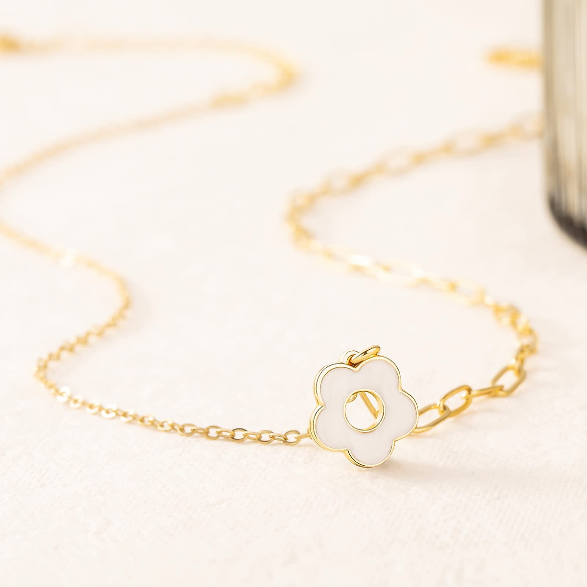 LANE WOODS Dainty Gold Necklaces: Pendant Necklace for Women Trendy Long Gold Plated Cute Choker Necklaces for Women Mom Female FriendTrendy Jewelry Gifts