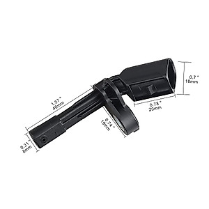 WMPHE 2 Pcs Rear ABS Wheel Speed Sensor Compatible with Audi TT, VW Amarok Beetle Bora CC Golf GTI Jetta Passat Rabbit, Seat Leon, Porsche Carrera GT, Replacement for 1K0927807, 1K0927808