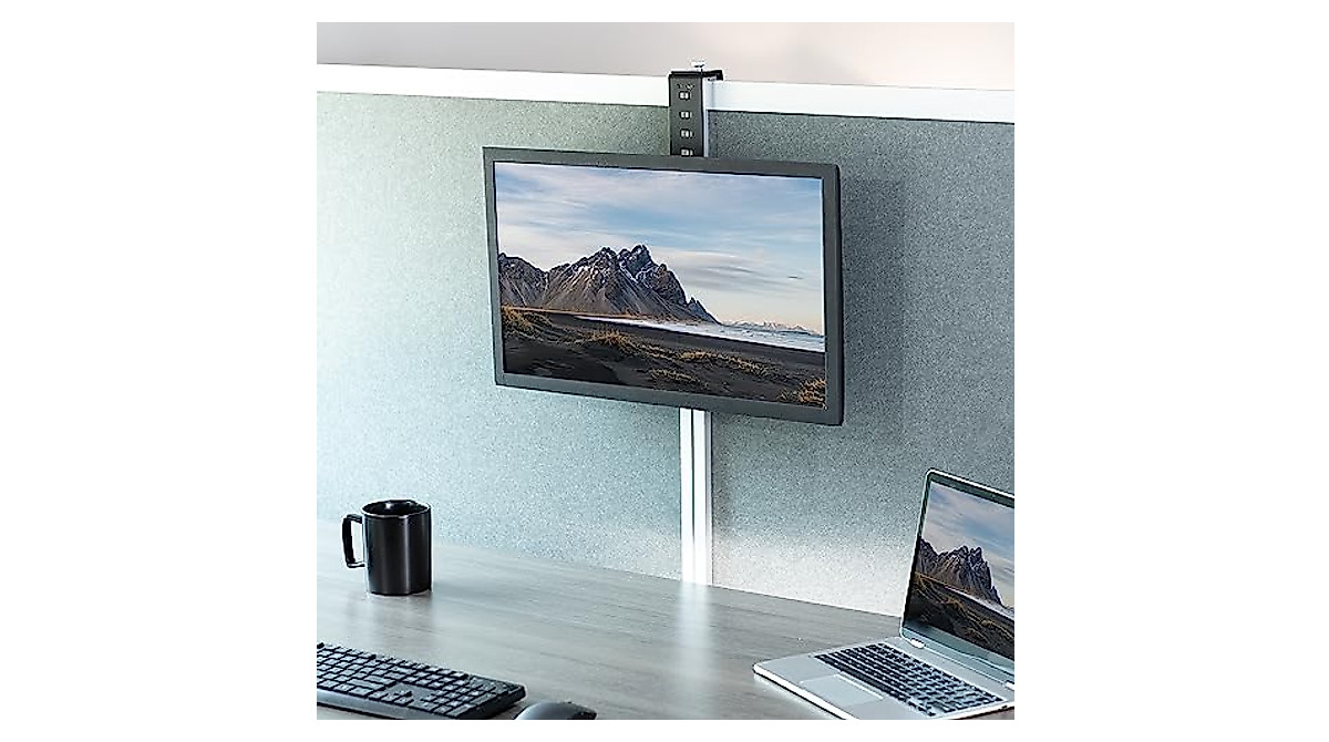 VIVO Cubicle Monitor Mount - Adjustable VESA Bracket for 17-32 inch Screens
