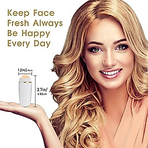 Oil Control On The Go, Oil Absorbing Volcanic Roller with Two Replaceable Volcanic Ball and Cleaning Sponge, Reusable Portable Oil Control Roller, Oil Control Blotting Tool