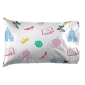 Jay Franco Disney Princess Sassy 4 Piece Twin Bed Set - Includes Comforter & Sheet Set - Super Soft Fade Resistant Polyester - (Official Disney Product)