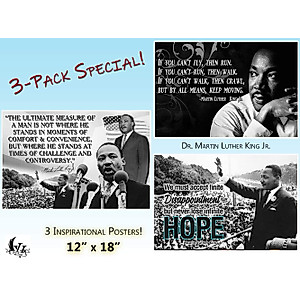 Black History Month Posters 3 PACK MLK Martin Luther King Jr Poster Posters Classroom Posters Growth Mindset Teacher Decorations Wall Art African American Art Black Art Wall Art PP02
