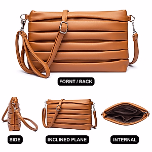 Small Crossbody Shoulder Bag for Women, Trendy Simple Shoulder Purses, Clutch Wallet with Wristlet Strap…