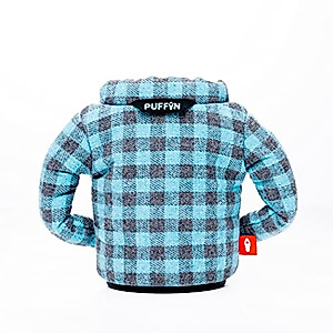 Puffin - The Lumber Jack Beverage Flannel, Insulated Can Cooler, Crater Blue