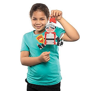 Baker Ross AT699 Knight Wooden Puppet Kits - Pack of 4, for Kids Arts and Crafts Projects