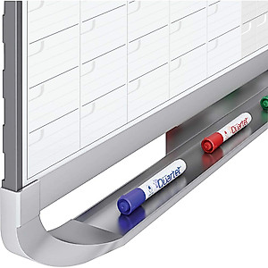 Quartet Dry Erase Calendar Board, Magnetic Whiteboard Planner, 4' x 3', 4 Months, Total Erase Surface, Prestige 2 (4MCP43P2)
