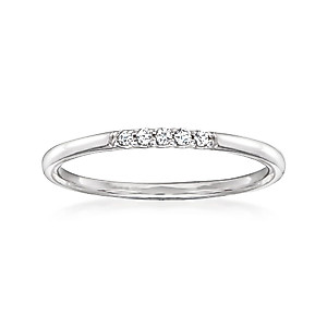 RS Pure by Ross-Simons Diamond-Accented Ring in Sterling Silver. Size 7