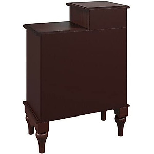 MAXCBD Nightstand Bedside Table Drawer Cabinet Bedroom Nightstand Vintage Cabinet with 5 Drawers & 1 Storage Cabinet Brown Vintage Style Storage Tower Dresser