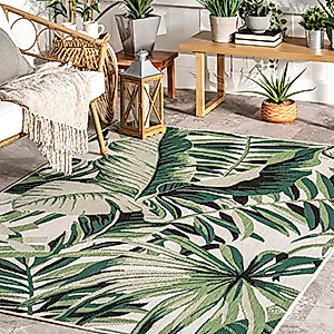 nuLOOM Fela Floral Jungle Indoor/Outdoor Area Rug, 8' x 10', Green