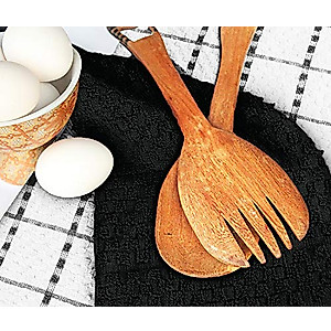 Utopia Towels Kitchen Towels, 15 x 25 Inches, 100% Ring Spun Cotton Super Soft and Absorbent Black Dish Towels, Tea Towels and Bar Towels, (Pack of 12)