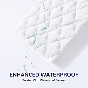 SLEEP ZONE Waterproof Crib Mattress Protector Pad - Quilted, Fitted Baby Mattress Cover 28"x52" - Soft Breathable Toddler Mattress Pad Noiseless Infant Bed Topper - Deep Pocket 14"