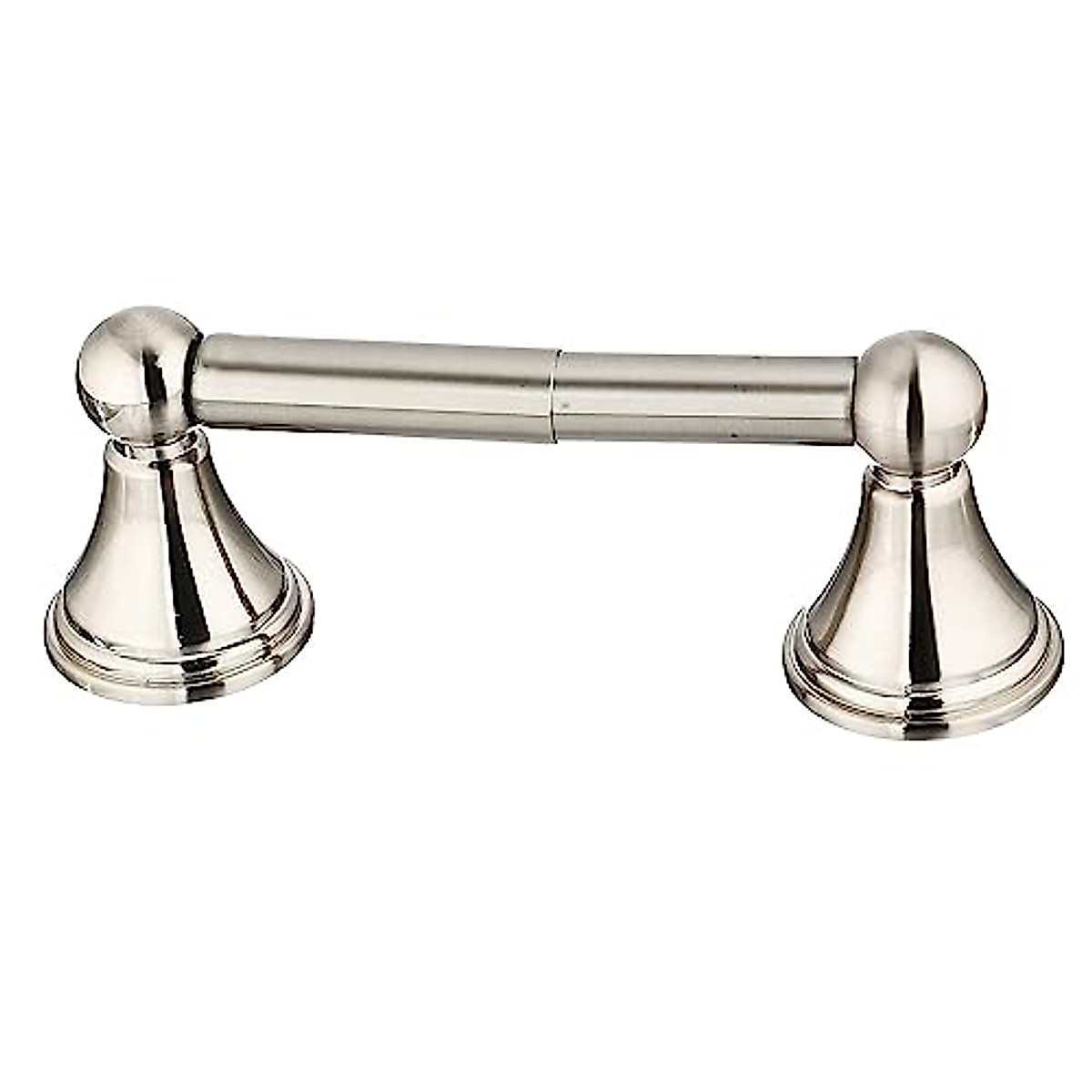 Amazon Basics AB-BR809-SN Modern Spring Toilet Paper Holder, Satin Nickel