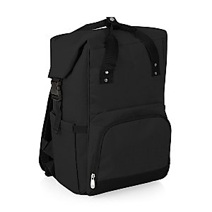 PICNIC TIME ONIVA - a Brand - OTG Roll-Top Cooler Backpack - Hiking Backpack Cooler - Soft Cooler Bag, (Black)