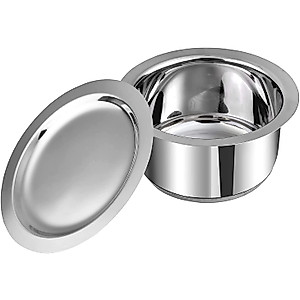 ARTISENIA 3 Pcs Stainless Steel Induction & Gas Stove Friendly Container Pot Set | Stainless Steel Tope Cookware Set with Lids