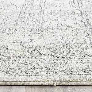 SAFAVIEH Adirondack Collection 8' x 10' Ivory / Silver ADR108B Oriental Medallion Non-Shedding Living Room Bedroom Dining Home Office Area Rug