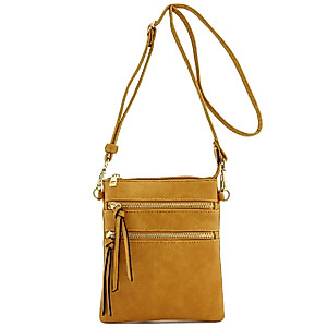 Isabelle Functional Multi Pocket Crossbody Bag (Mustard)