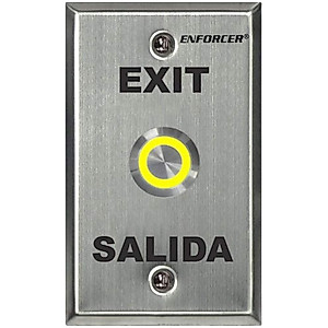 Seco-Larm Enforcer Push-to-Exit Plate, Vandal Resistant, Illuminated (SD-7275SGEX1Q)
