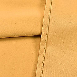 DECOVSUN Mustard Yellow Valance for Kitchen Windows Solid Gold Yellow Blackout Curtain Valance with Grommet for Bedroom Short Straight Drape Valance for Living Room 52X18 1 Panel
