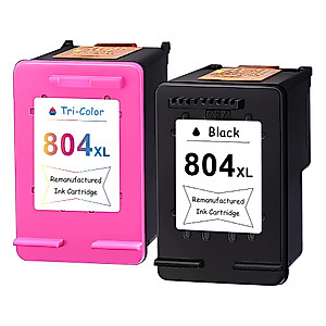 Compatible for HP 804XL Ink Cartridges Combo Pack Black Tri-Color High Yield Printer 804XL Ink Cartridge for HP Envy 5540 Officejet 5740 Printer