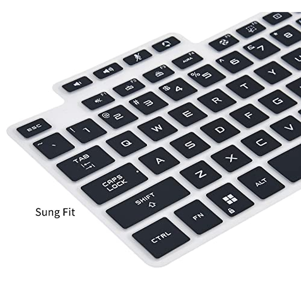 Keyboard Cover for 2023 2022 ASUS TUF Gaming F15 FX507ZM FX507ZC FX507VU / A15 FA507NU / A16 FA617NS / TUF Dash 15 FX517ZM, TUF Gaming F17 FX707 / A17 FA707 FA707RM 17.3 Gaming Laptop -Black