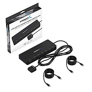 SABRENT KVM Switch, USB-C, 1-PC to 1-Display with 60 Watt Power Delivery (USB-KCPD)