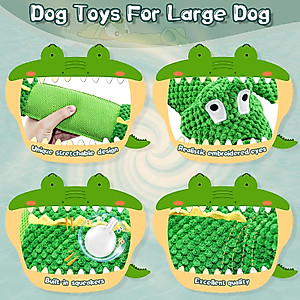 WOWBALA Dog Toys for Large Dogs: Squeaky Dog Toys - Plush Dog Chew Toys - Tough Tug of War Dog Toys - Interactive Puppy Toys for Small,Medium,Large Breed