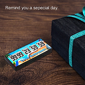 Runleader Digital 9999 Days Events Timer, Count-Down&Count-up Tracking,Backlight Display,Alarm Reminder,Battery Replacement,User Shutdown for Wedding Retirement Christmas