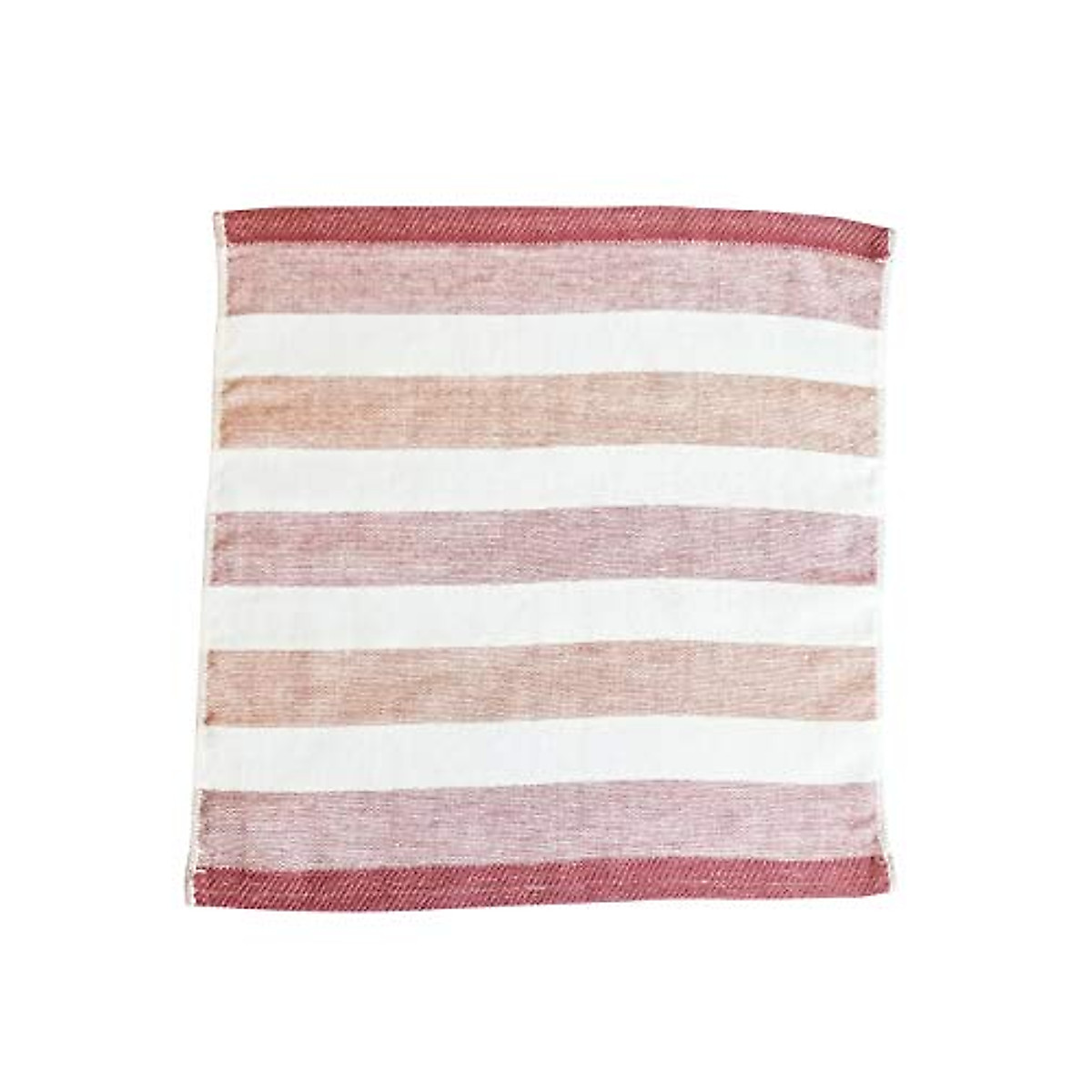 IPPINKA Senshu Japanese Towel, Ultra Soft, Quick-Drying, Two-Tone Stripes, Red (Wash/Face Towel)